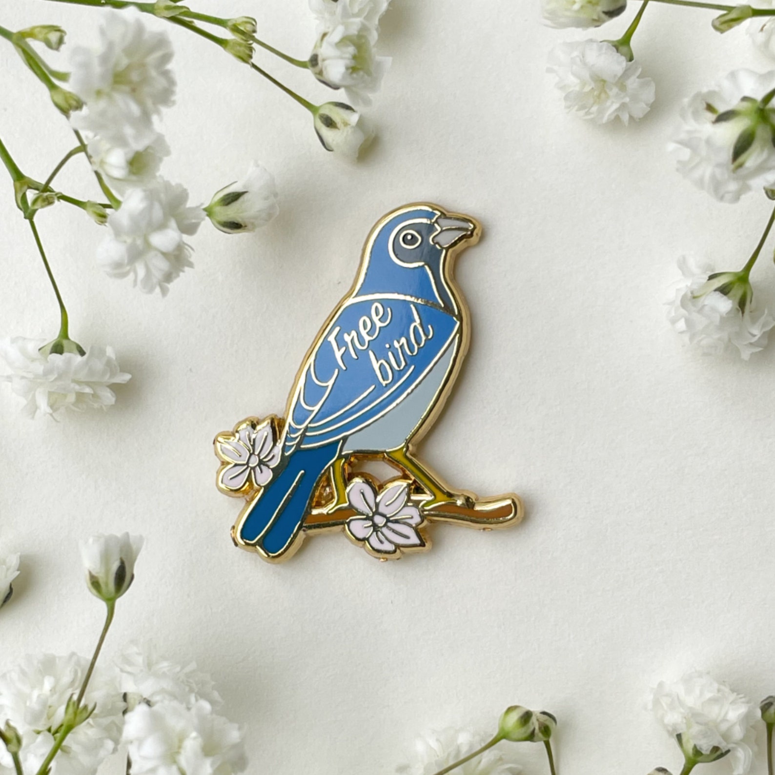 Free Bird Enamel Pin by Utopie Pins // Lapel Pin Gift | Etsy