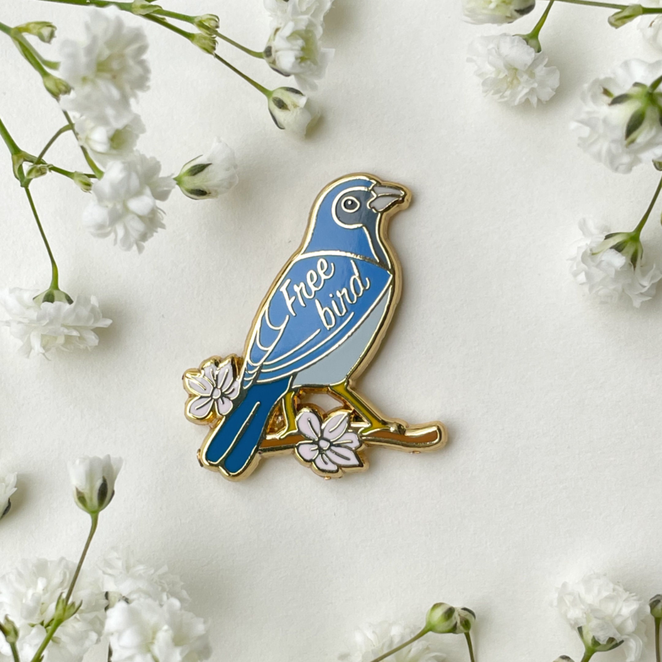Free Bird Enamel Pin by Utopie Pins // Lapel Pin Gift | Etsy