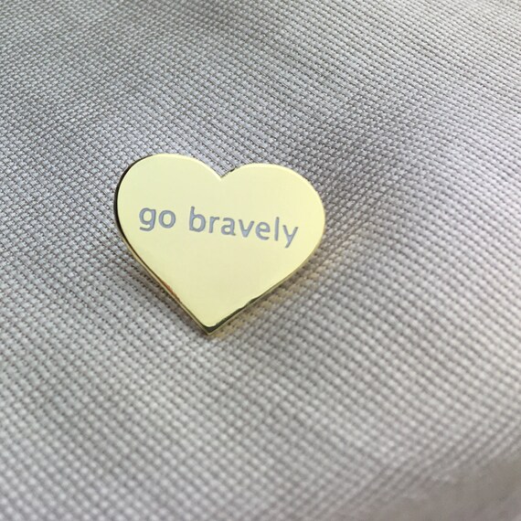 Brave Heart Enamel Pin by Utopie Pins // Lapel Pin Gift | Etsy