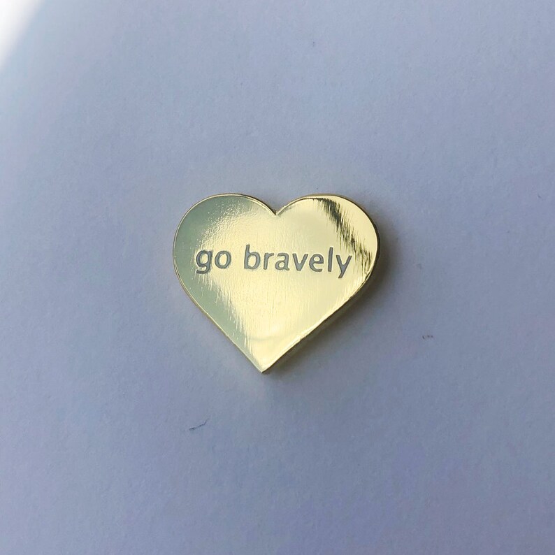 Brave Heart Enamel Pin, by Utopie Pins // Lapel Pin, Gift, Cute, Heart ...