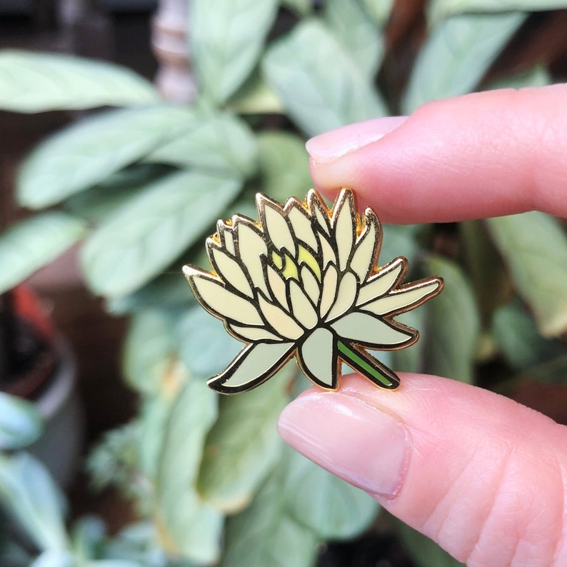 Resilient Lotus Flower Enamel Pin by Utopie Pins // Lapel - Etsy