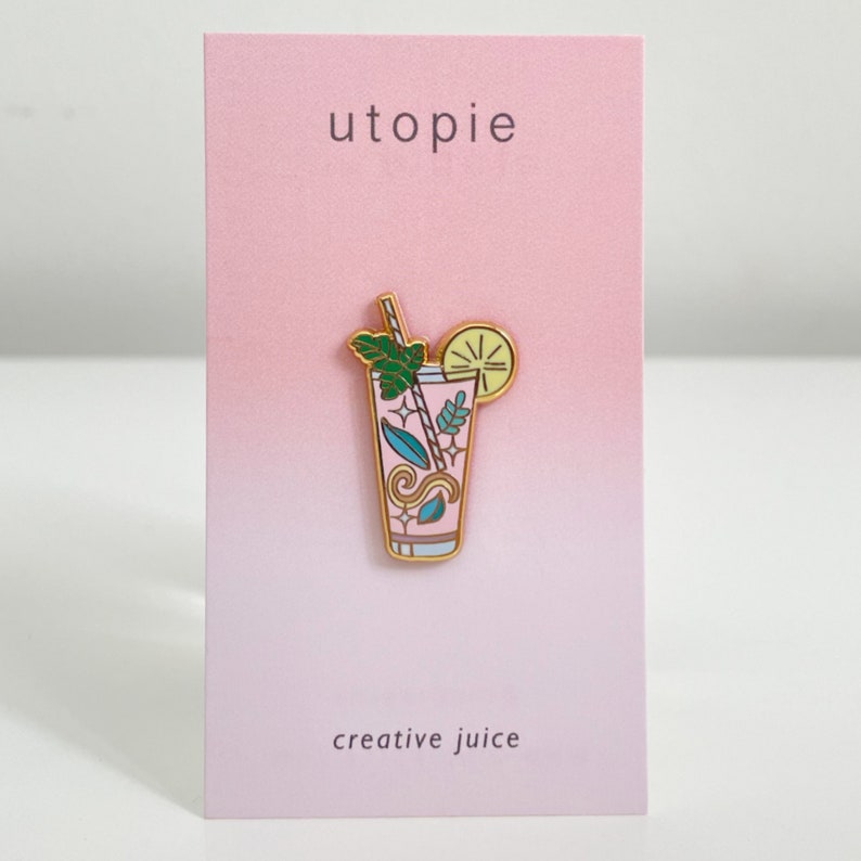 Creative Juice Enamel Pin by Utopie Pins // Lapel Pin Cute - Etsy