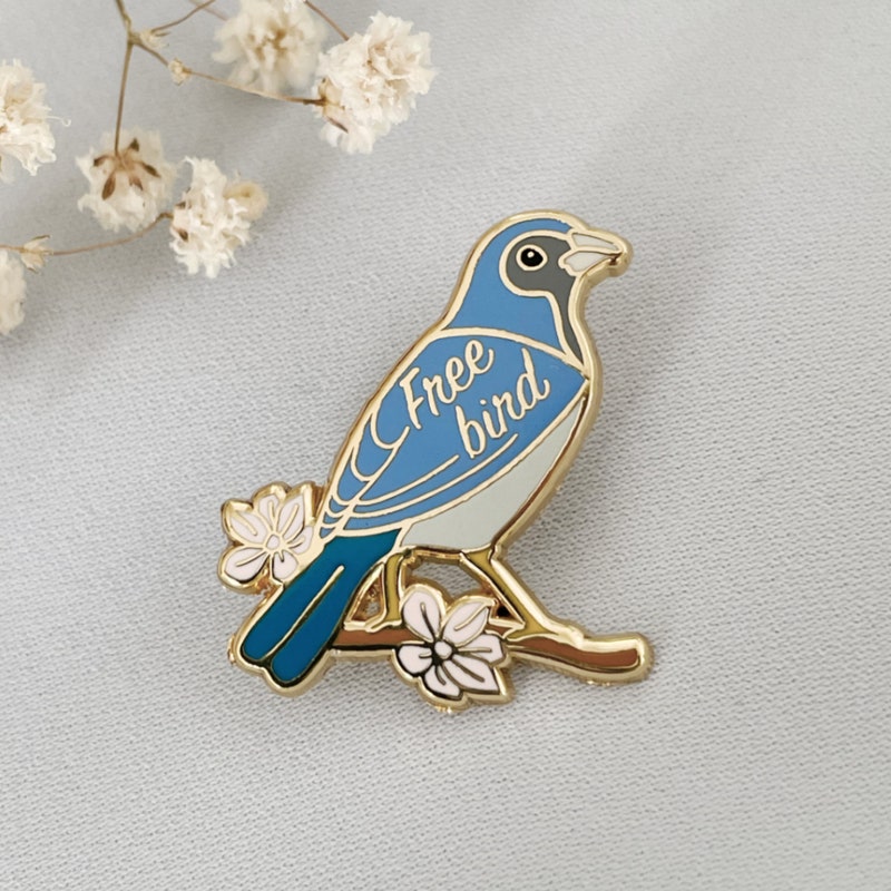 Bird Enamel Pin - Etsy