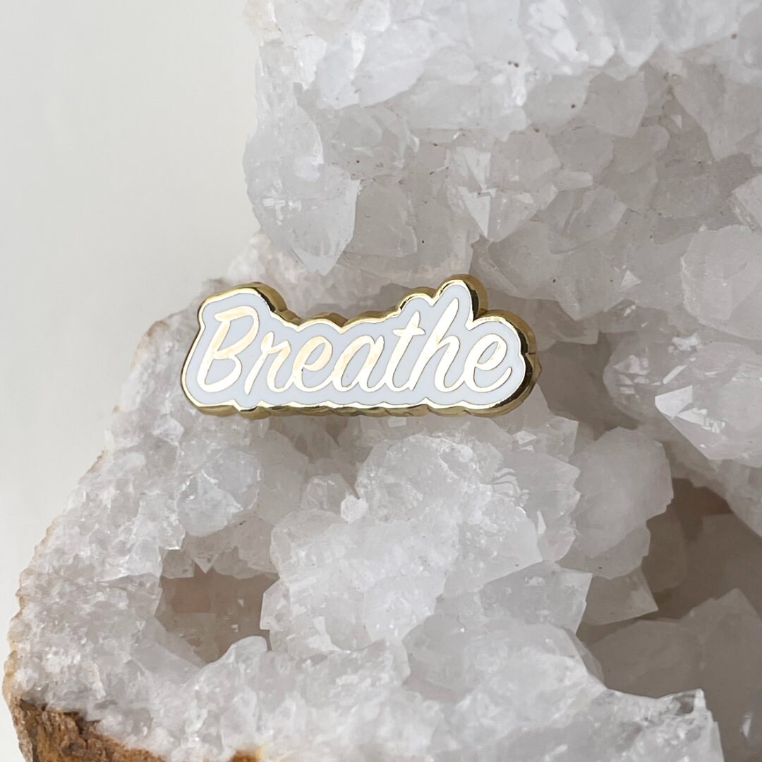 Breathe Enamel Pin by Utopie Pins // Lapel Pin Cute | Etsy