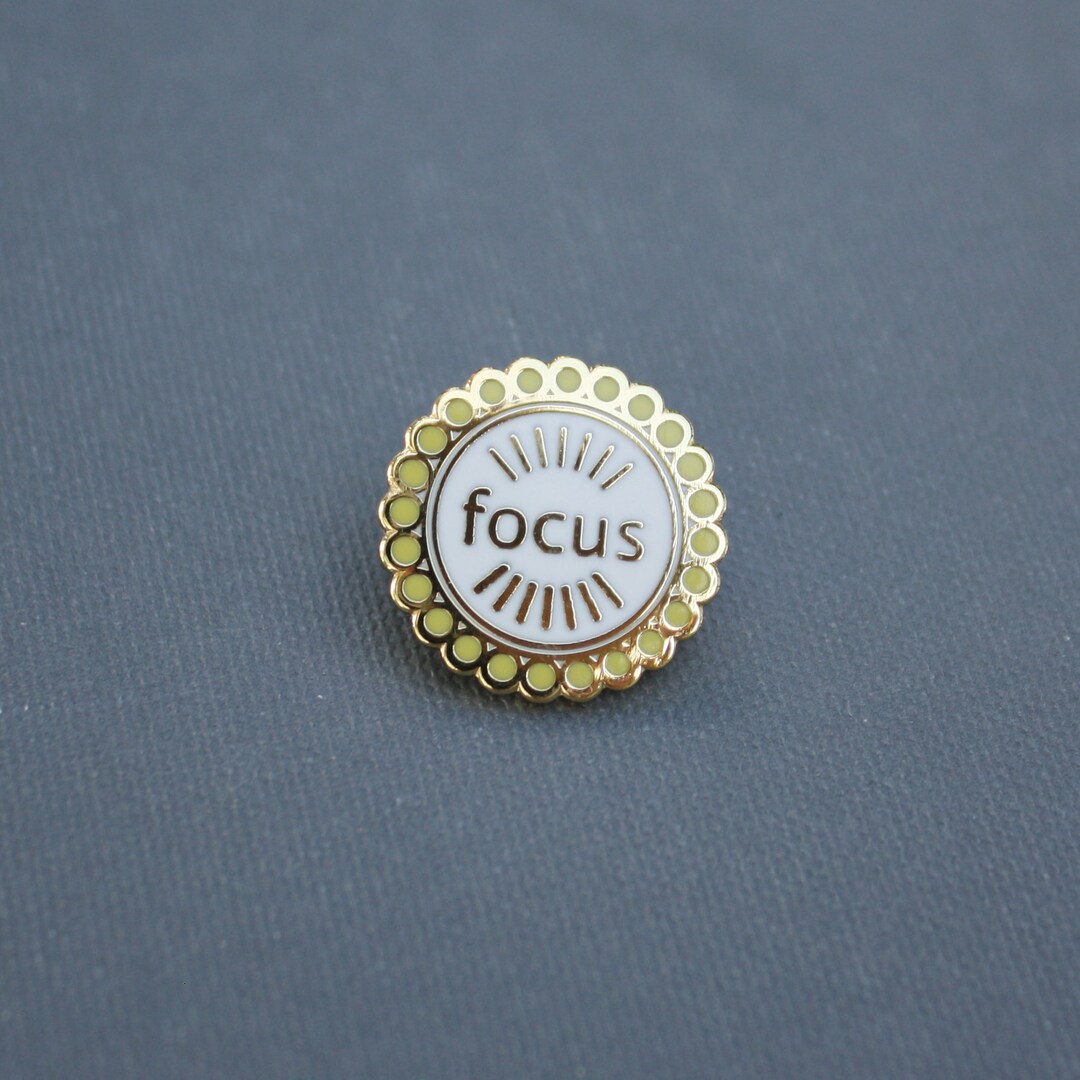 Focus Enamel Pin, by Utopie Pins // Lapel Pin, Gift, Cute, Friend ...
