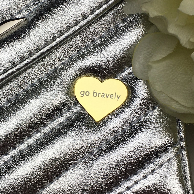 Brave Heart Enamel Pin by Utopie Pins // Lapel Pin Gift - Etsy