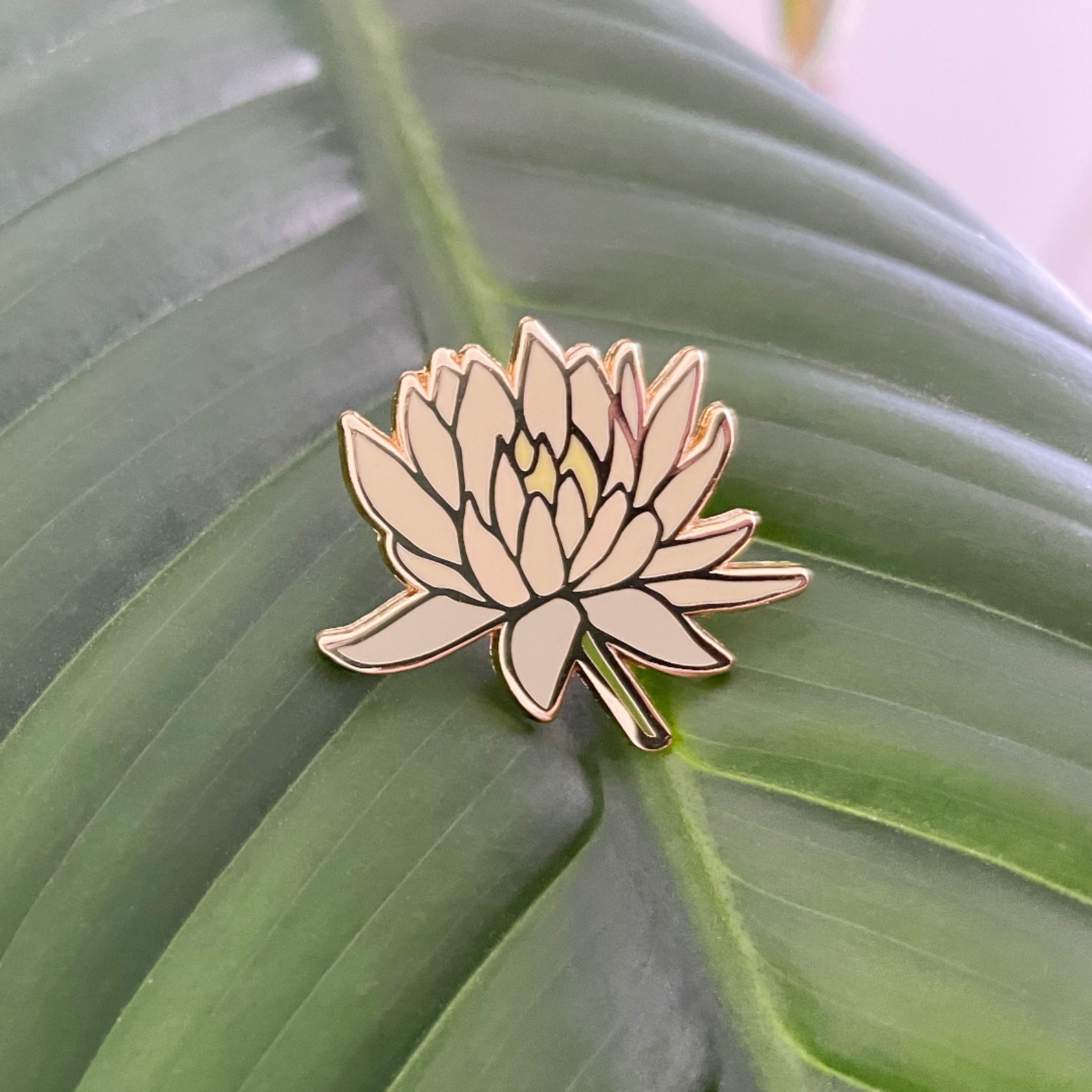 Resilient Lotus Flower Enamel Pin by Utopie Pins // Lapel - Etsy