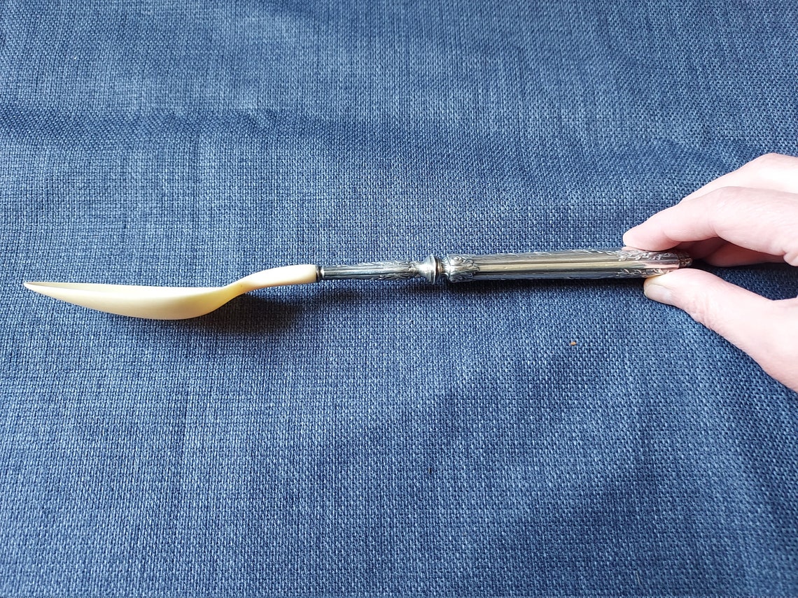 Vintage meat carving set with shank bone holder and salad | Etsy