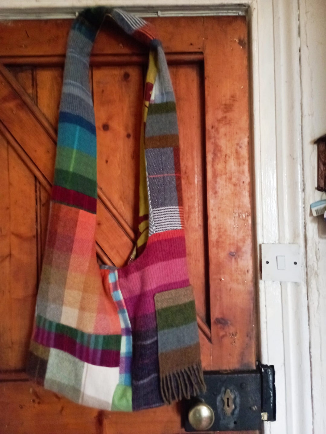 Irish Wool, Irish Tweed, Handmade Patchwork Crossbody Bag, Sustainable ...