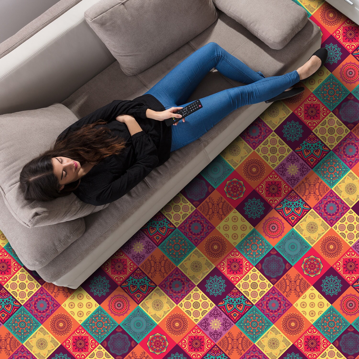 Colourful Mandala Tiles Mosaic Self-adhesive Kitchen - Etsy