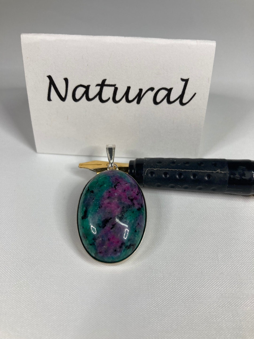 Ruby in Zoisite Pendant in Silver - Etsy