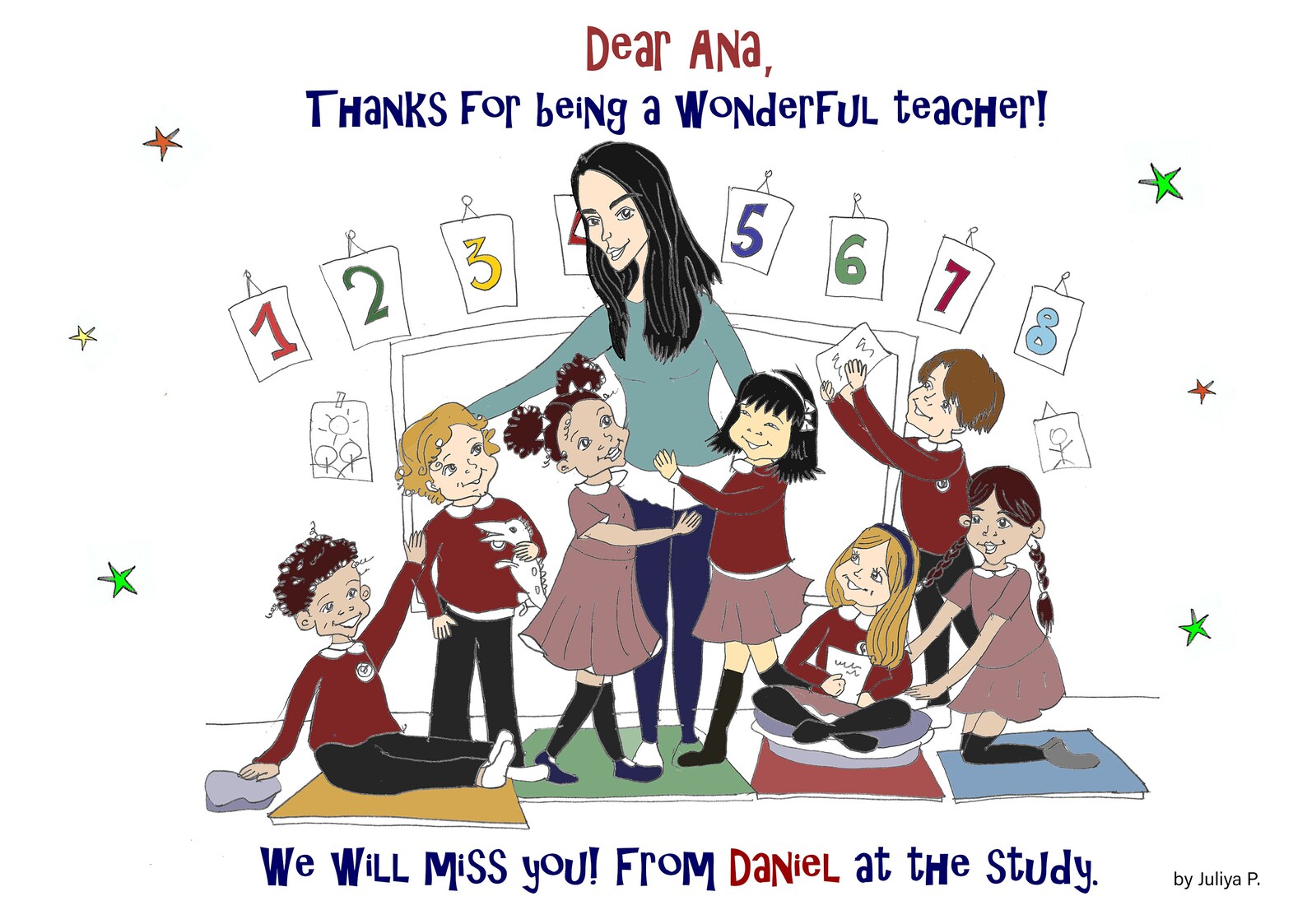 Dear Teacher Goodbye Poster, Best Teacher Poster, We Will Miss You ...