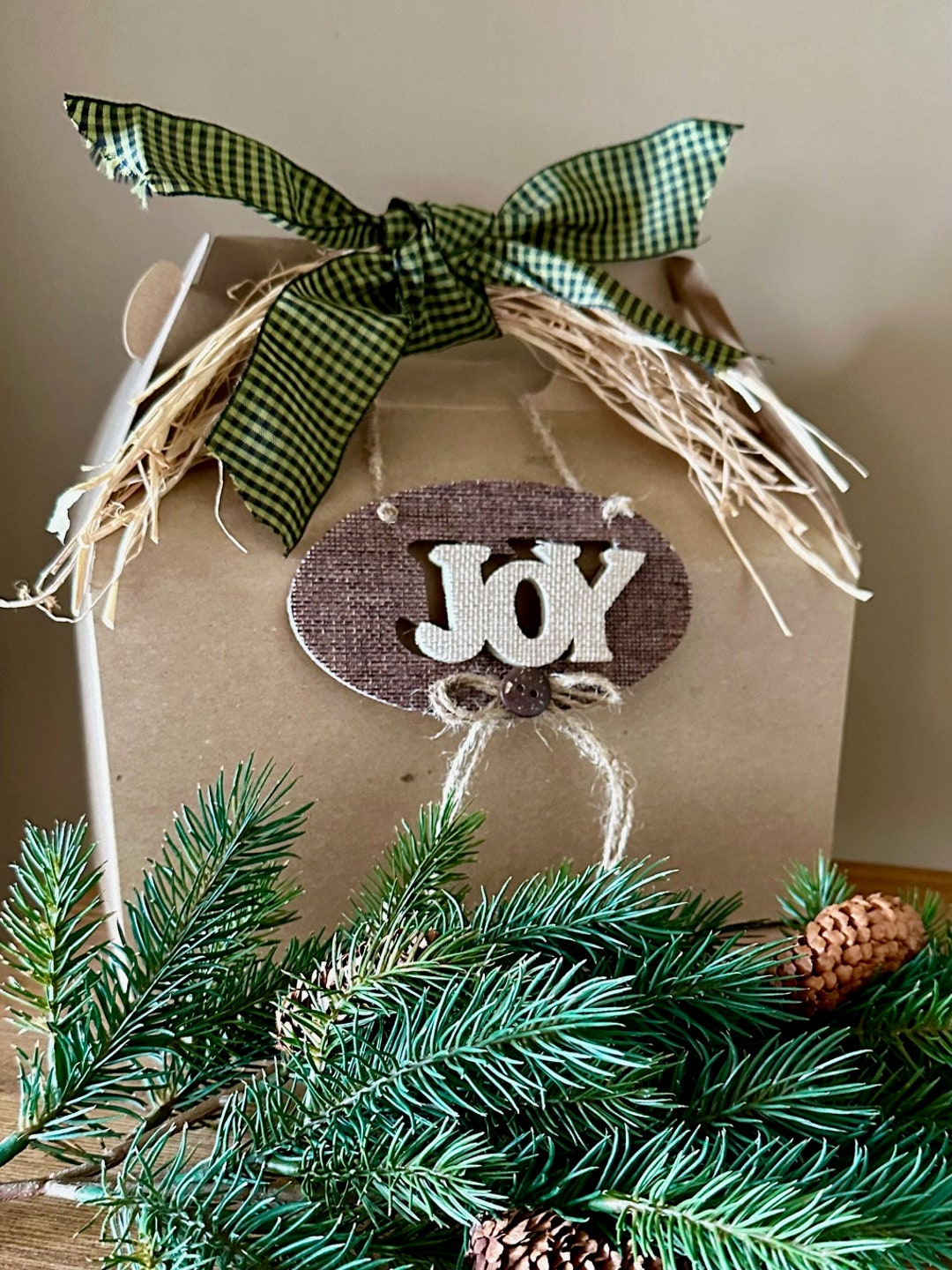 Christmas Eve Gift Box, Gable Box, Treat Box, Party, Gift Box Joy ...
