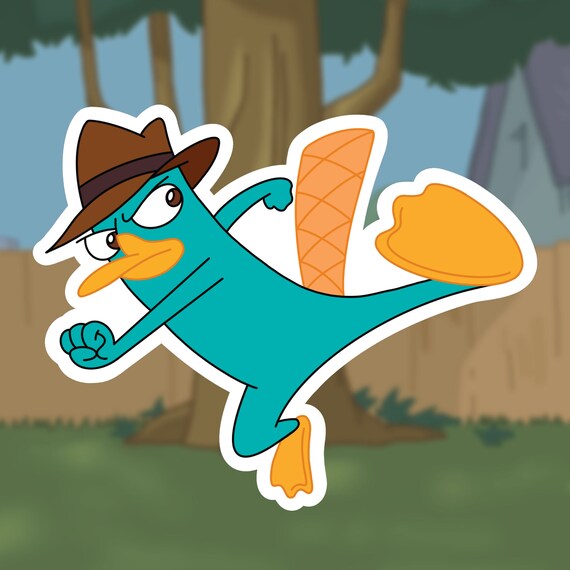 Secret Agent Perry the Platypus Vinyl Sticker Phineas and - Etsy