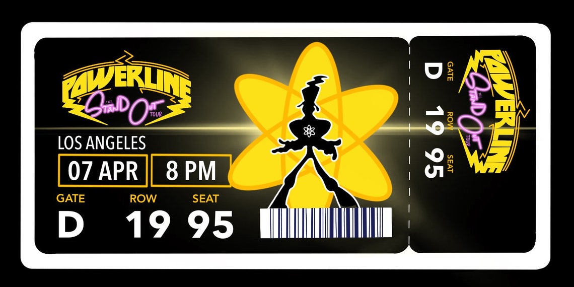 Goofy Movie Powerline Concert Ticket Vinyl Sticker Disney | Etsy