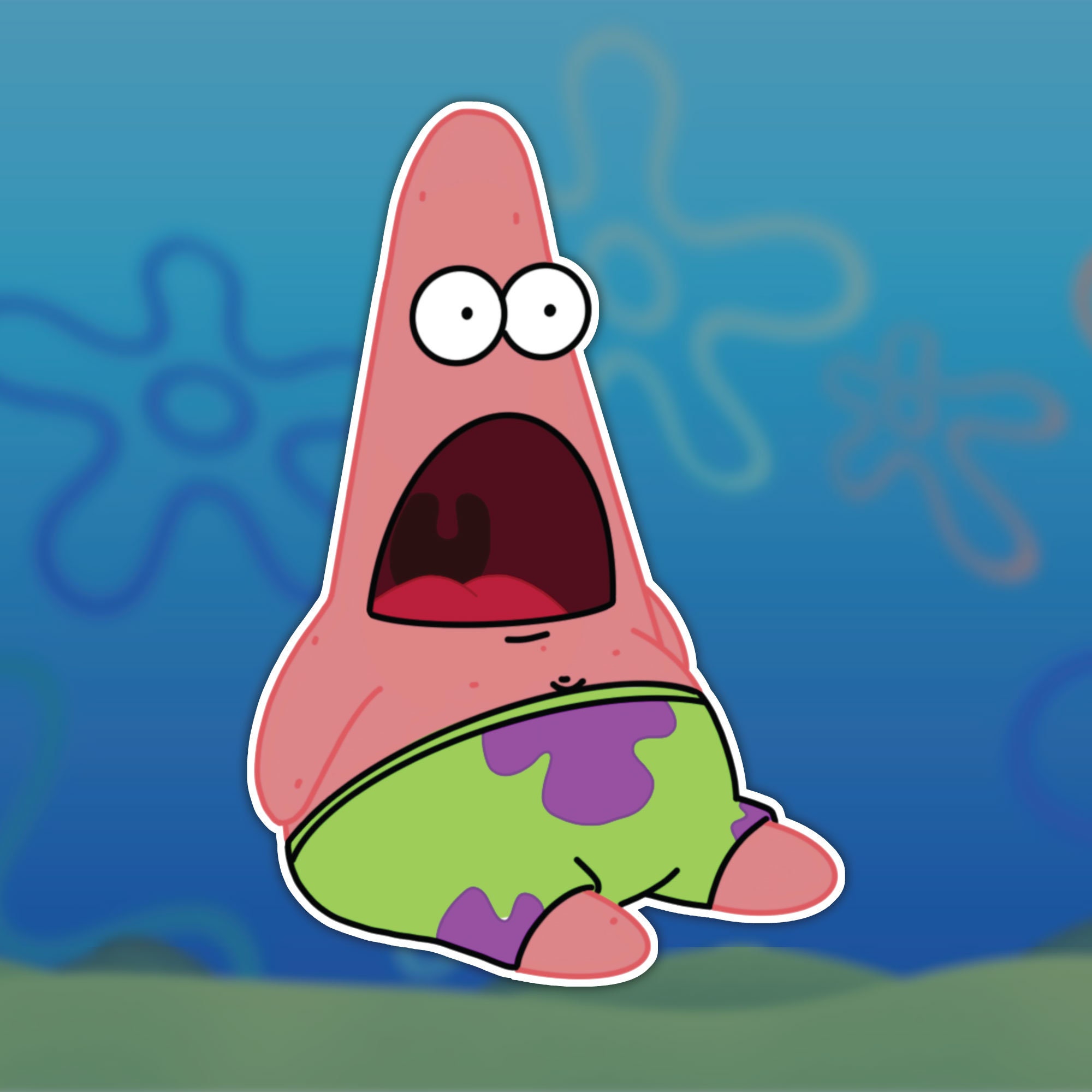 Patrick Star Meme Sticker Von Vivienne G Patrick Star Meme Memes 