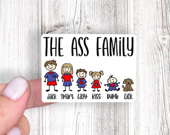 Ass Family Stickers - Etsy