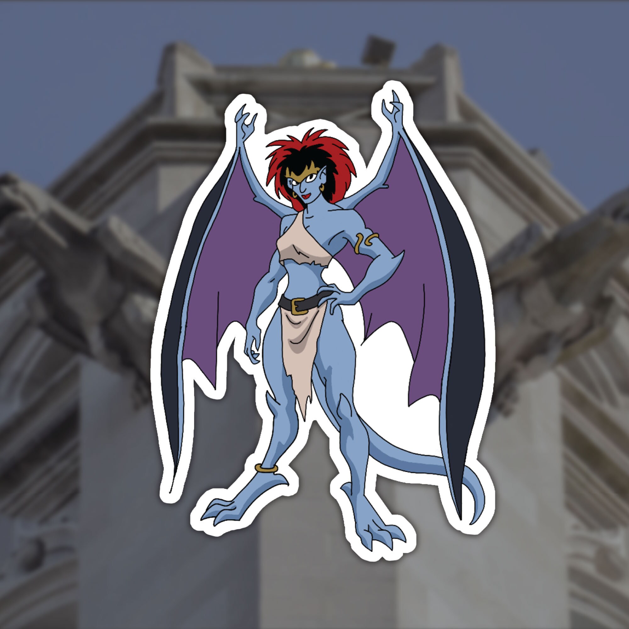 Gargoyle Demona Vinyl Sticker 90s Disney Water Bottles Etsy