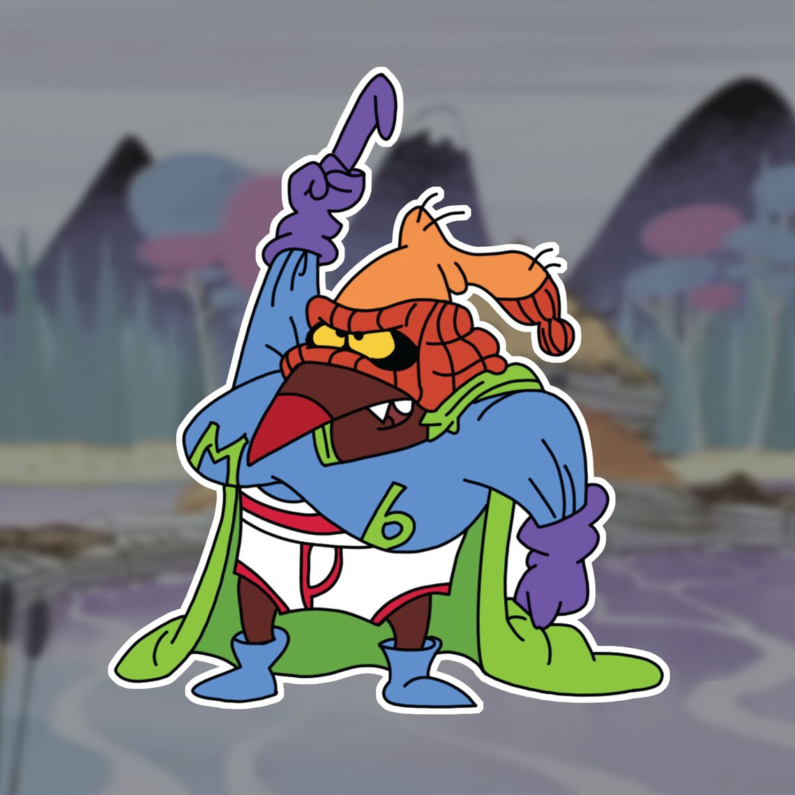 Angry Beavers muscular Beaver Dagget Vinyl Sticker 90s - Etsy