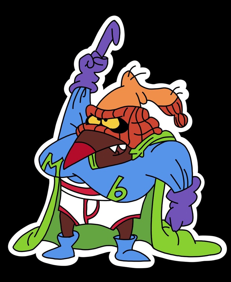 Angry Beavers muscular Beaver Dagget Vinyl Sticker 90s - Etsy
