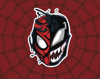 Spiderman and Venom Sticker - Etsy