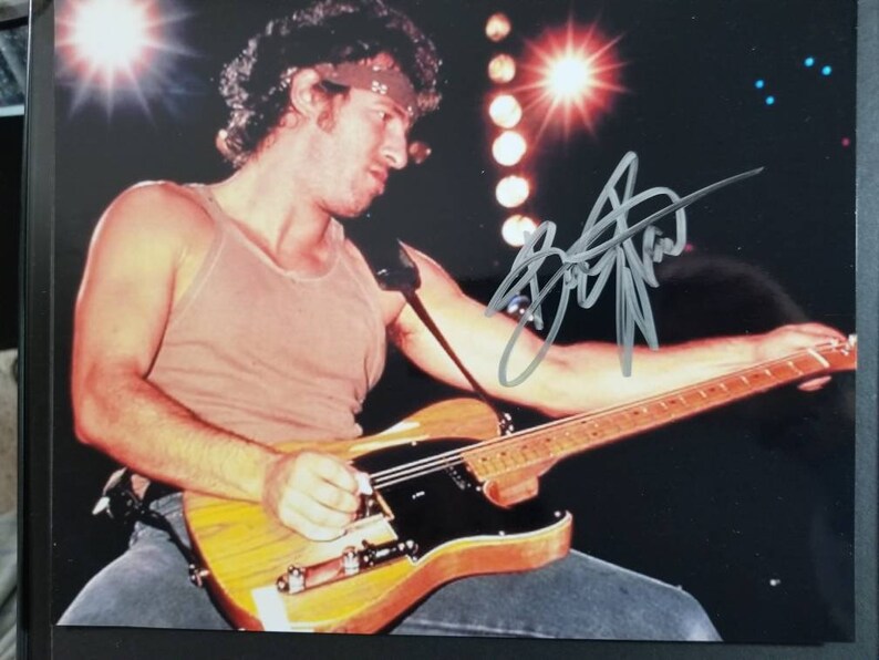 Bruce Springsteen Genuine Hand Signed Autographed Framed Photo | Etsy