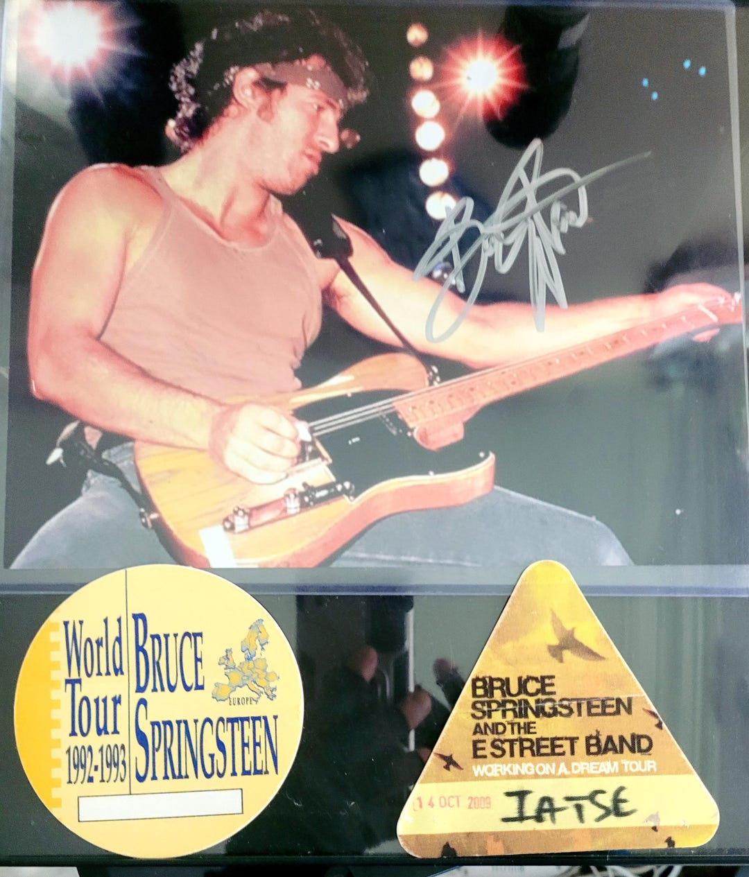 Bruce Springsteen Genuine Signed Autographed Framed Photo + 2 VIP Pass ...