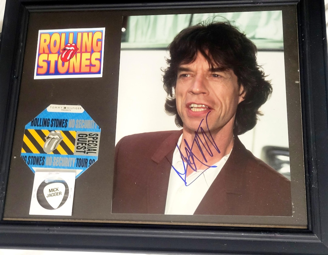Mick Jagger Rolling Stones SIGNED Autographed Photo Guitar Pick VIP ...