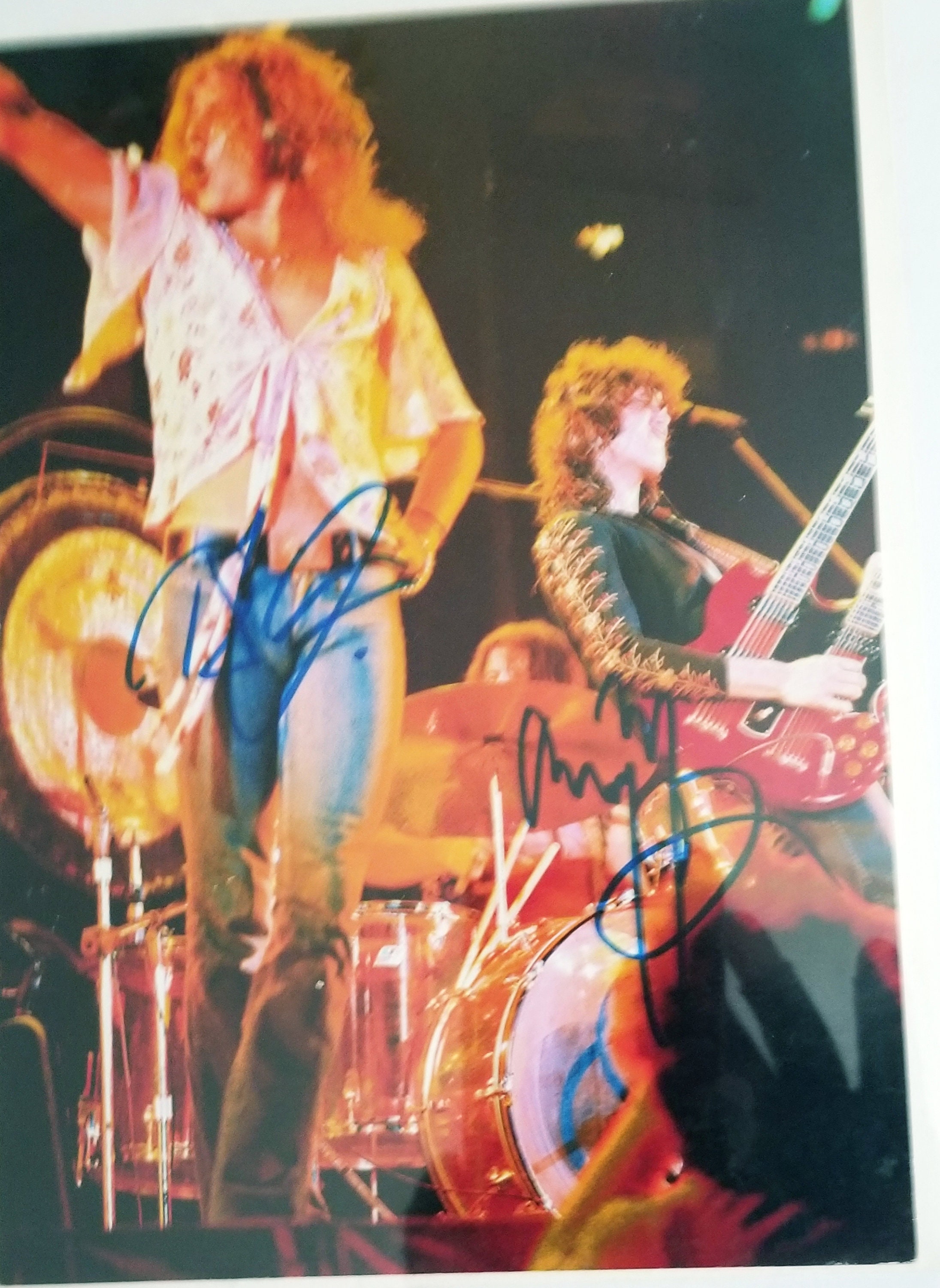 Led Zeppelin Robert Plant and Jimmy Page Framed Signed Autographed ...