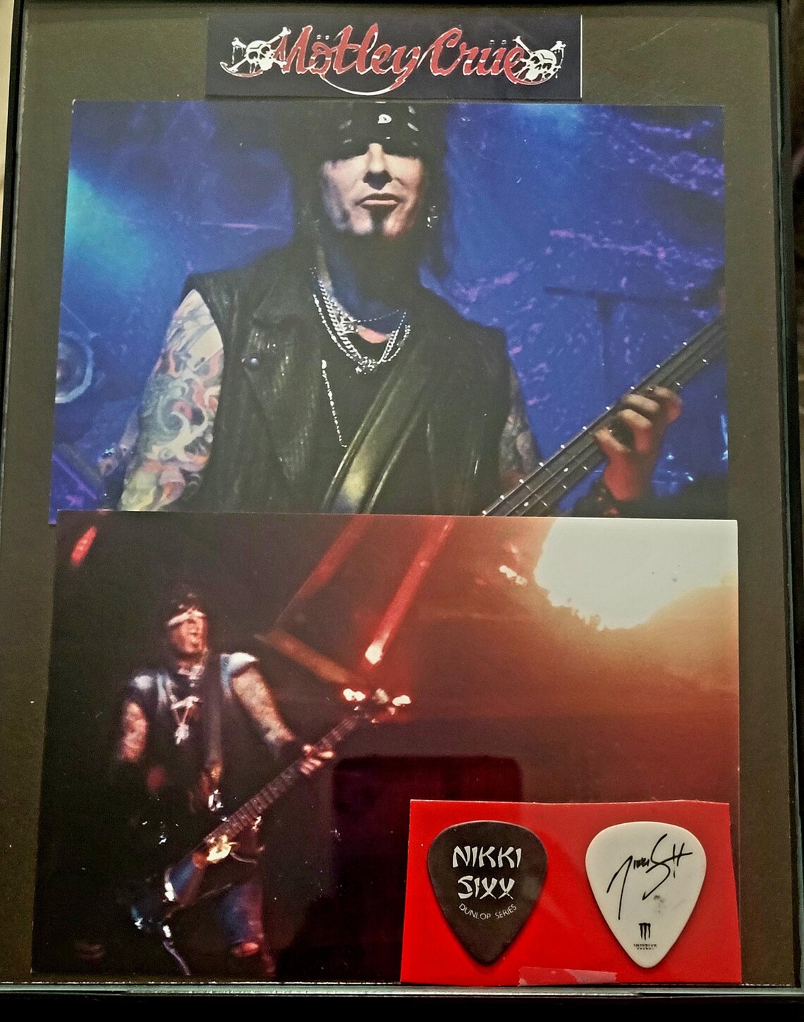 Motley Crue Nikki Sixx AM Lot 2 Rare Guitar Pick Photo Display COA - Etsy
