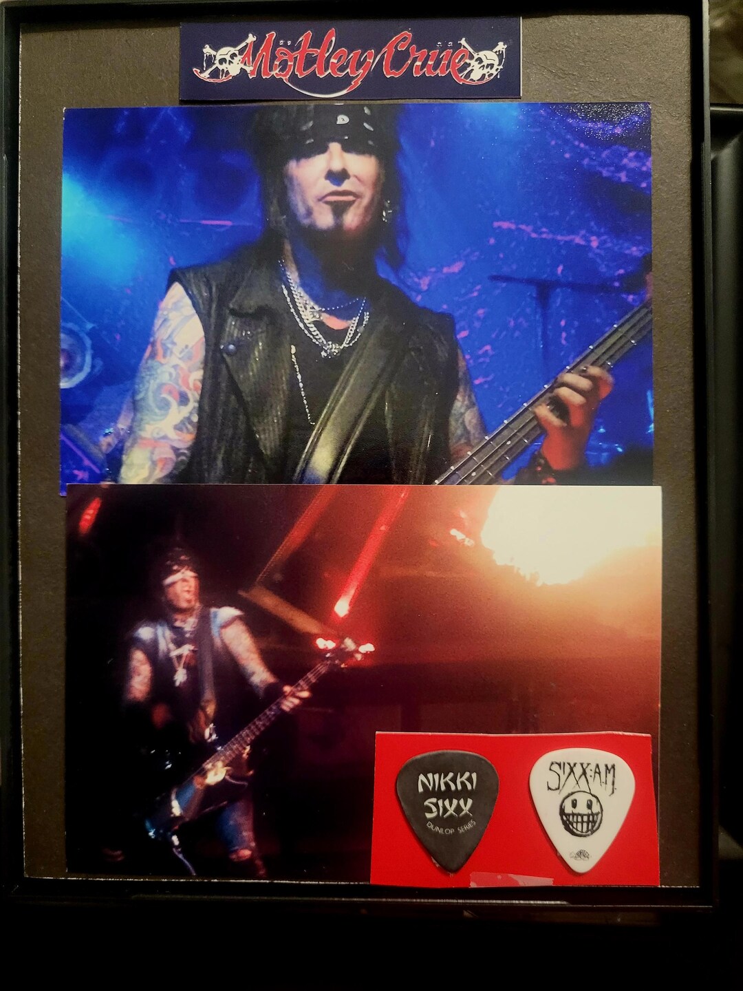 Motley Crue Nikki Sixx AM Lot 2 Rare Guitar Pick Photo Display COA - Etsy