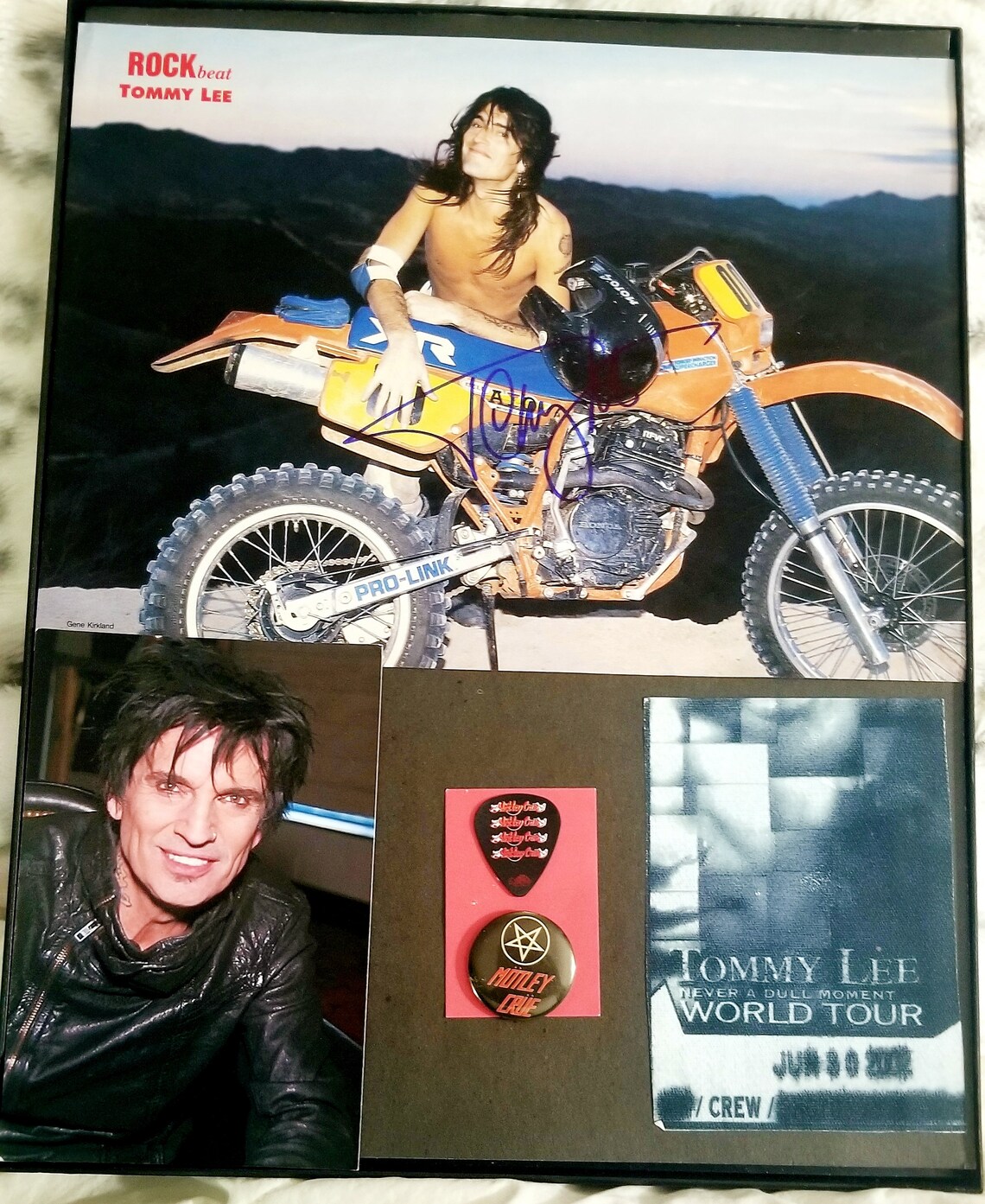 Tommy Lee Motley Crue Signed Autographed Framed Photo Guitar - Etsy