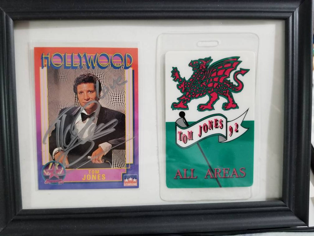Tom Jones Vintage Framed Hand Signed Autographed Hollywood Card Photo ...