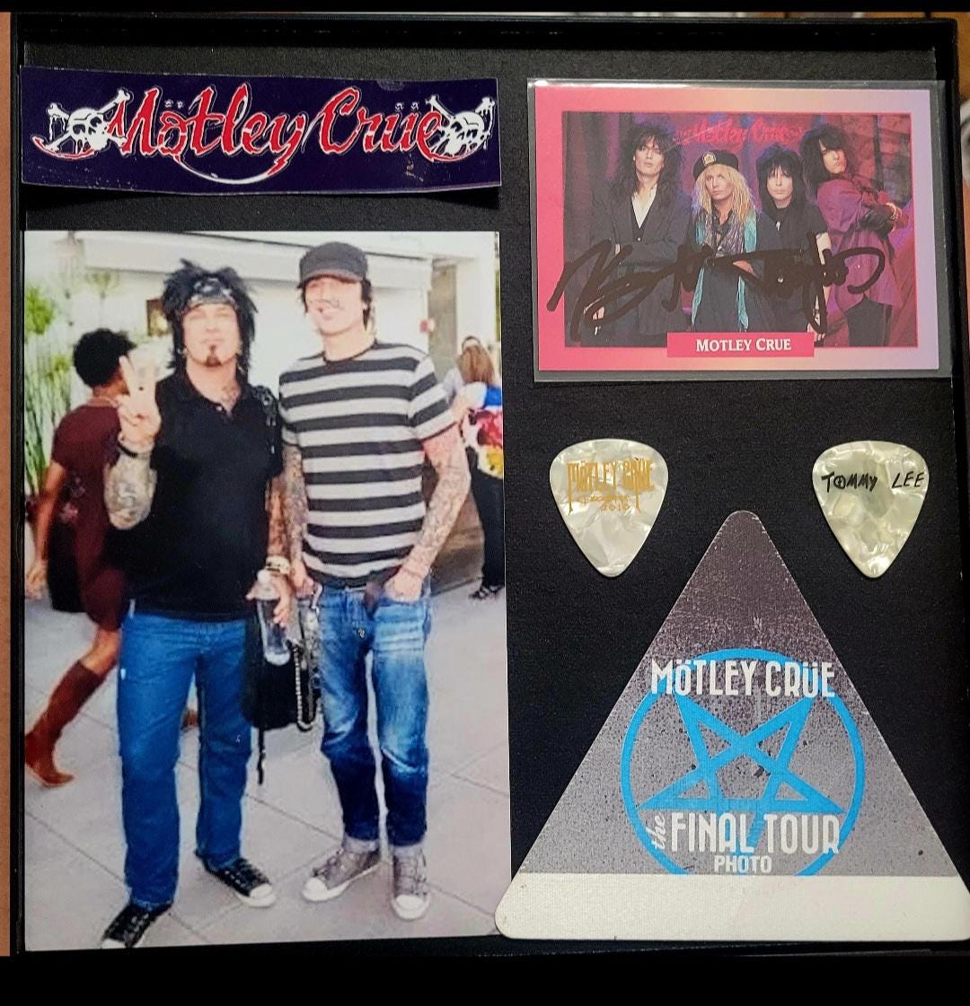 Nikki Sixx AM Tommy Lee Motley Crue Signed Autographed Photo Card + 2 ...