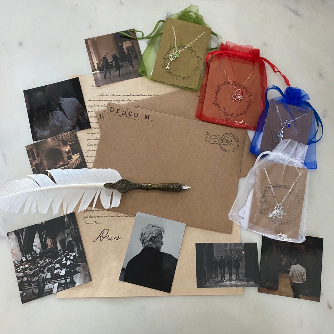 Draco and Potter Characters Letter & House Necklace - Etsy