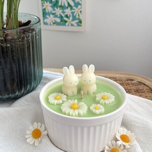 Daisy Bunny Candle, Cute Easter Candle, Spring Home Decor - Etsy