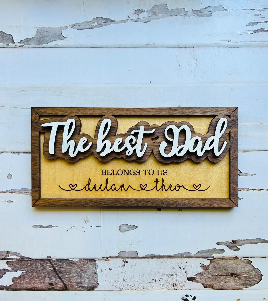 The Best Dad Customizable Sign - Etsy