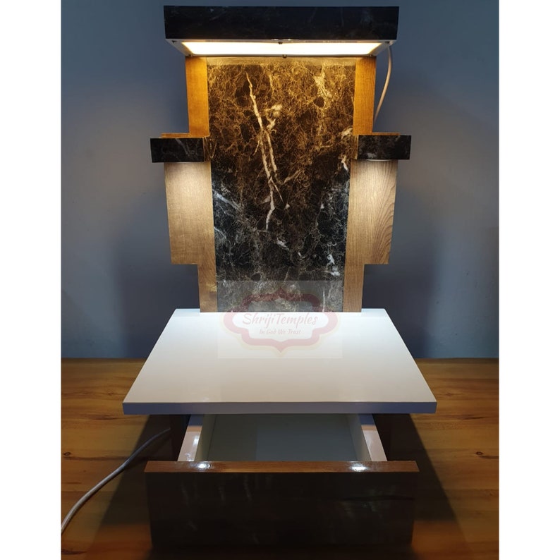 Shriji Temples Customized Wooden Temple With LED Light for Home and ...