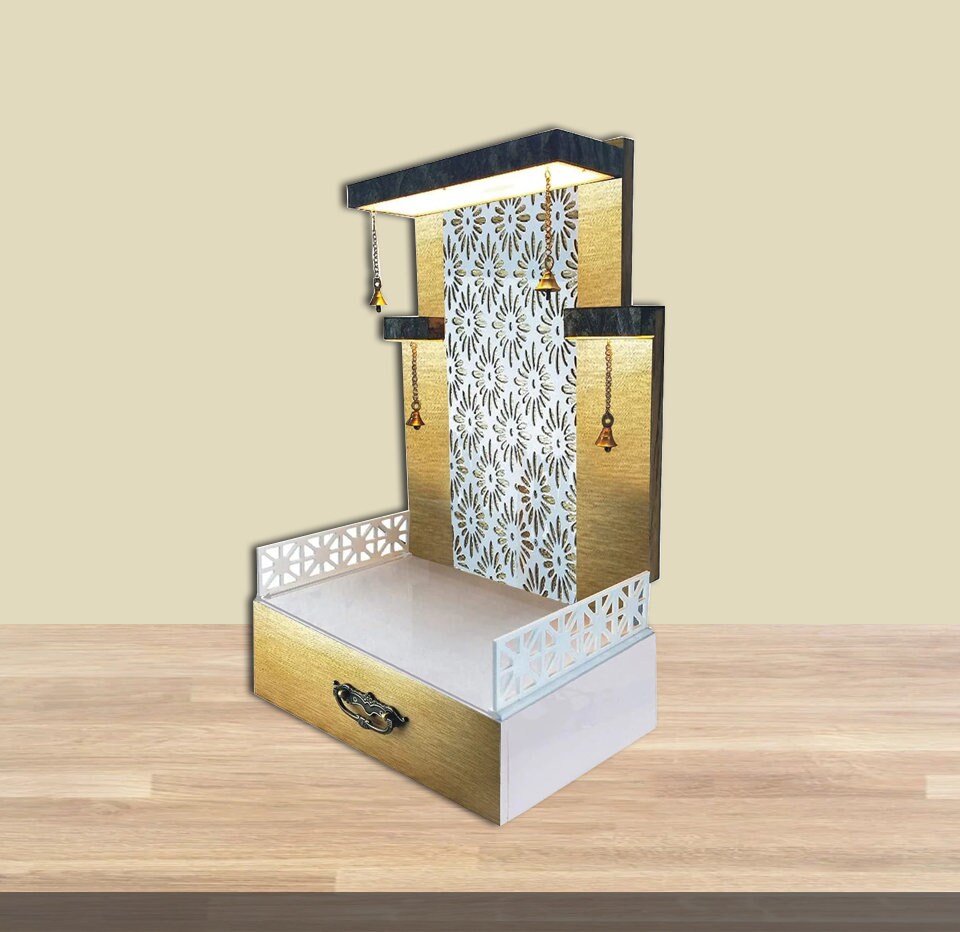 Shriji Temples, Customized Wooden Temple With LED Light for Home and ...