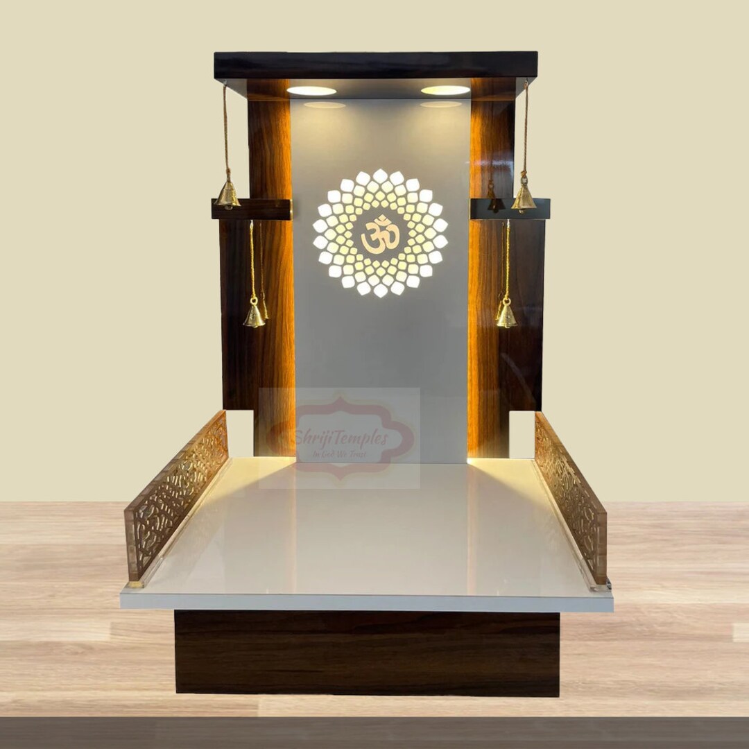 Shriji Temples, Customized Wooden Temple With LED Light for Home and ...