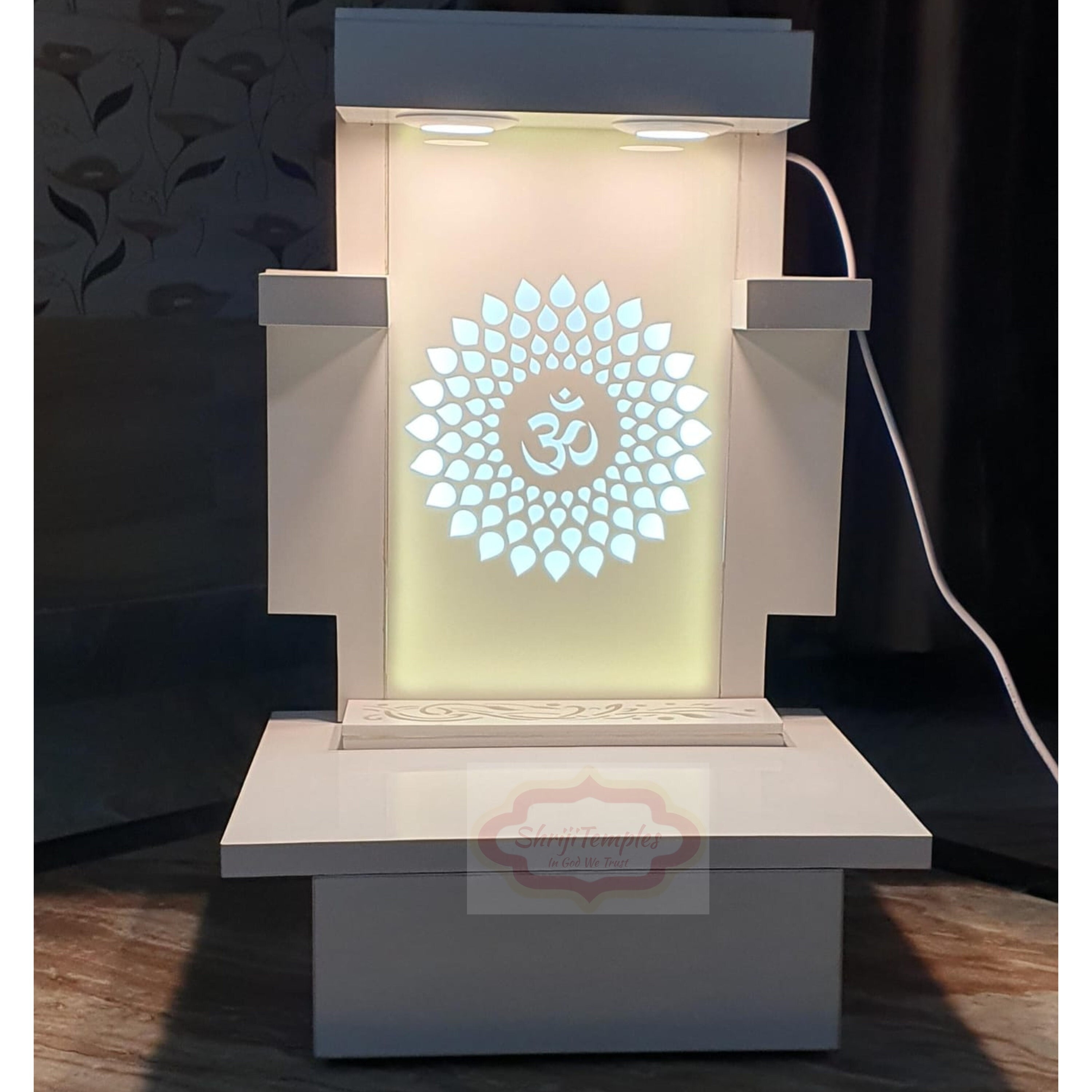 Shriji Temples Wooden Mandir With LED Light Temple for Home and Office ...