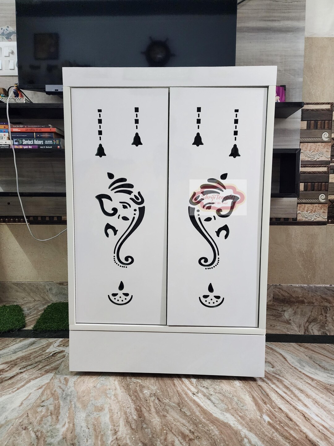 Shriji Temples Wooden Temple With LED Light for Home and Office Puja ...