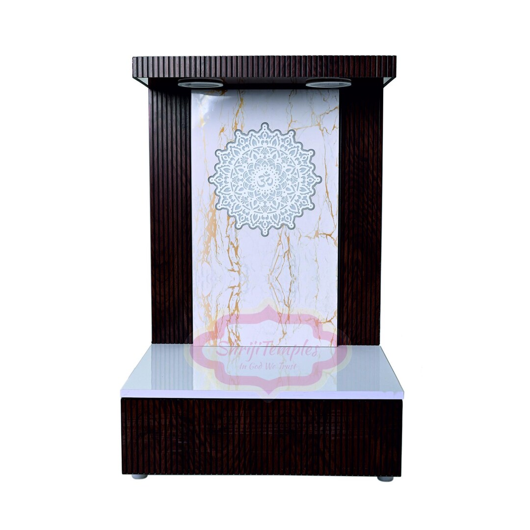 Shriji Temples Customized Wooden Temple With LED Light for Home and ...