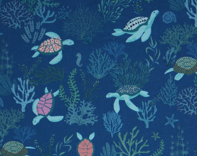 Blue Turtle Fabric, Shell Yeah Turtles on Blue by Dear Stella Quilting ...