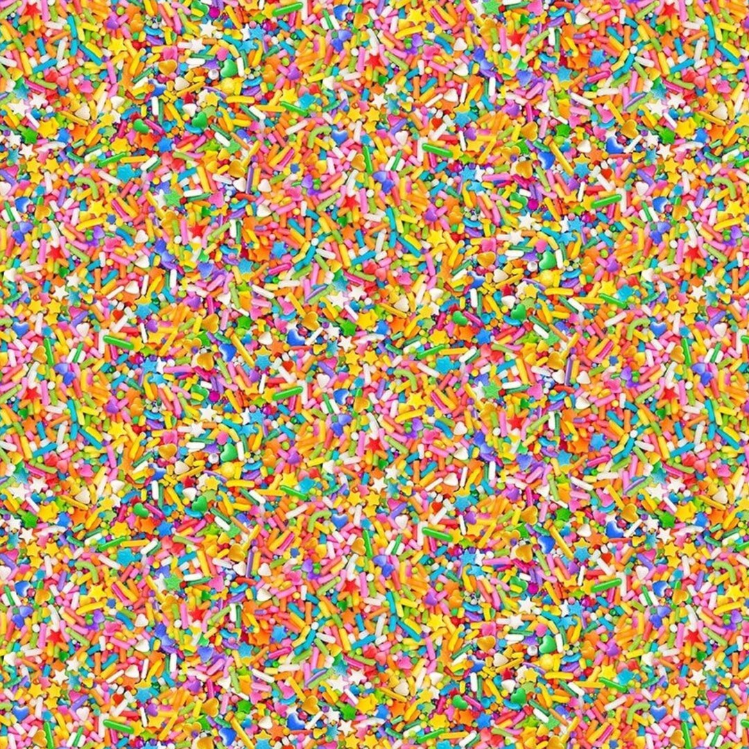 Rainbow Sprinkle Fabric, Rainbow Sprinkles by Timeless Treasures ...