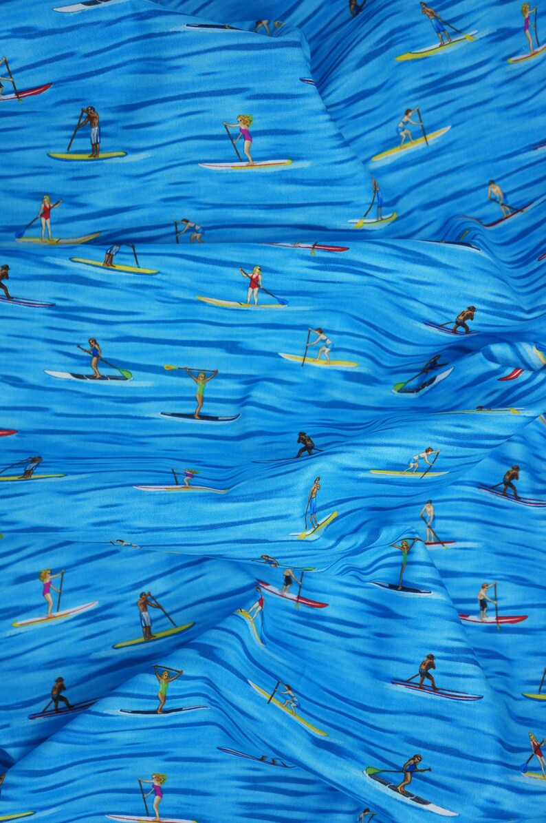 Paddle Board Fabric Summer Sports Fabric People Paddle | Etsy