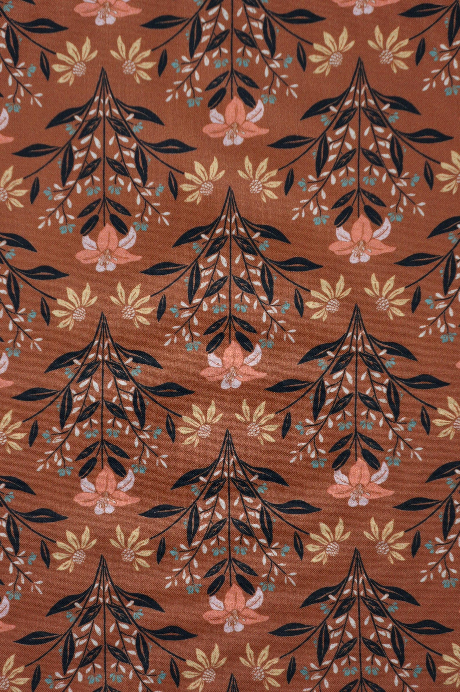 Floral Fabric, Bouquet on Mustard From the Eventide Collection by ...