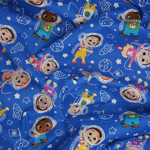 Cocomelon Fabric, Cocomelon in Space Licensed Novelty Cotton Fabric, JJ ...