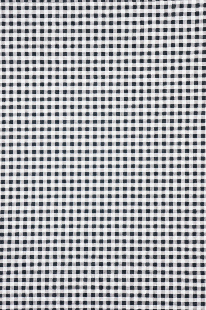 Black and White Gingham Fabric, 1/8 Inch Small Gingham Black and White ...
