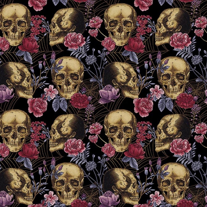 Skull Fabric - Etsy